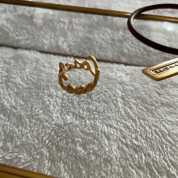 Coach | Jewelry | Coach Cursive Signature Ring | Poshmark
